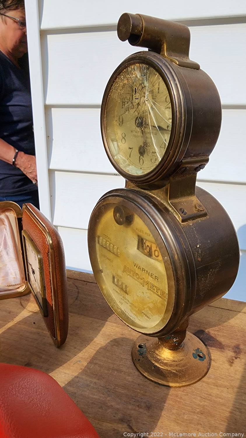 McLemore Auction Company - Auction: Rare Warner Speedometer Made 1910 ...