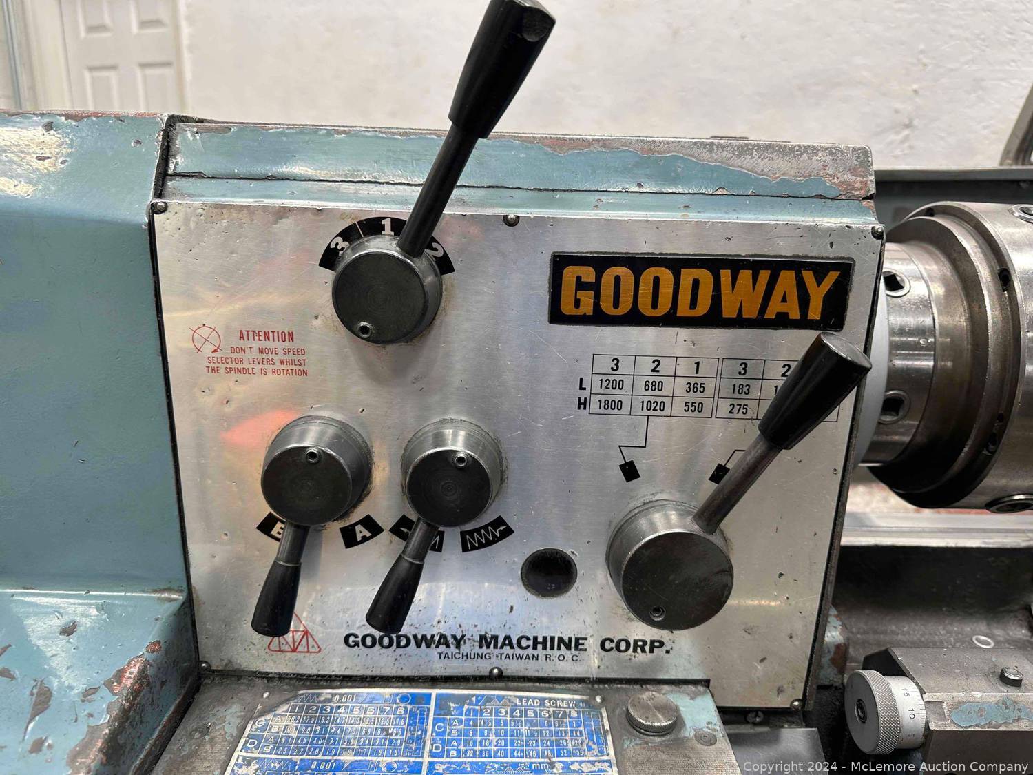 McLemore Auction Company - Auction: Goodway GW-1440 Gap Bed Engine ...