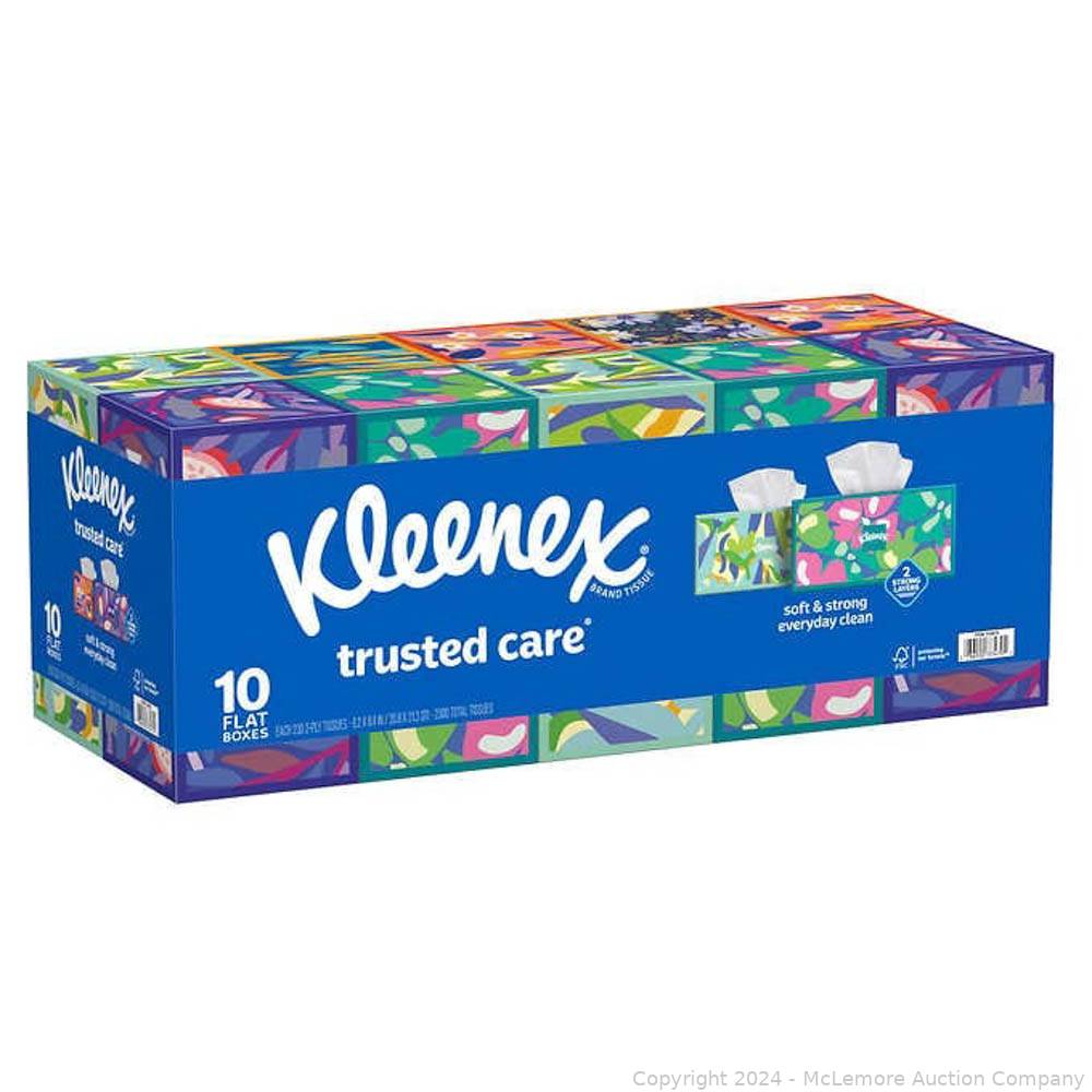 Kleenex Trusted Care Facial Tissue 2 Ply 230 Count 10 Pack