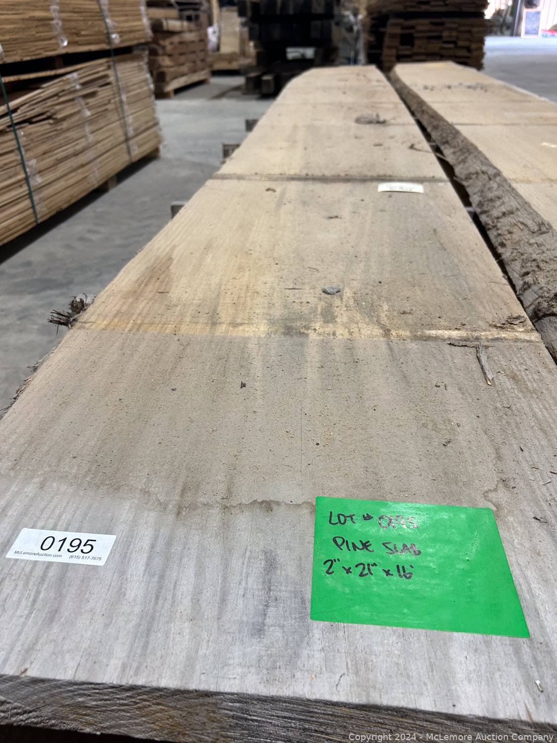 McLemore Auction Company - Auction: Surplus Lumber, Live Edge Slabs ...